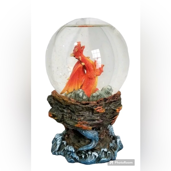 Art | Summit Collection Dragon Snow Globe 199s Rare Dragon Figurine ...